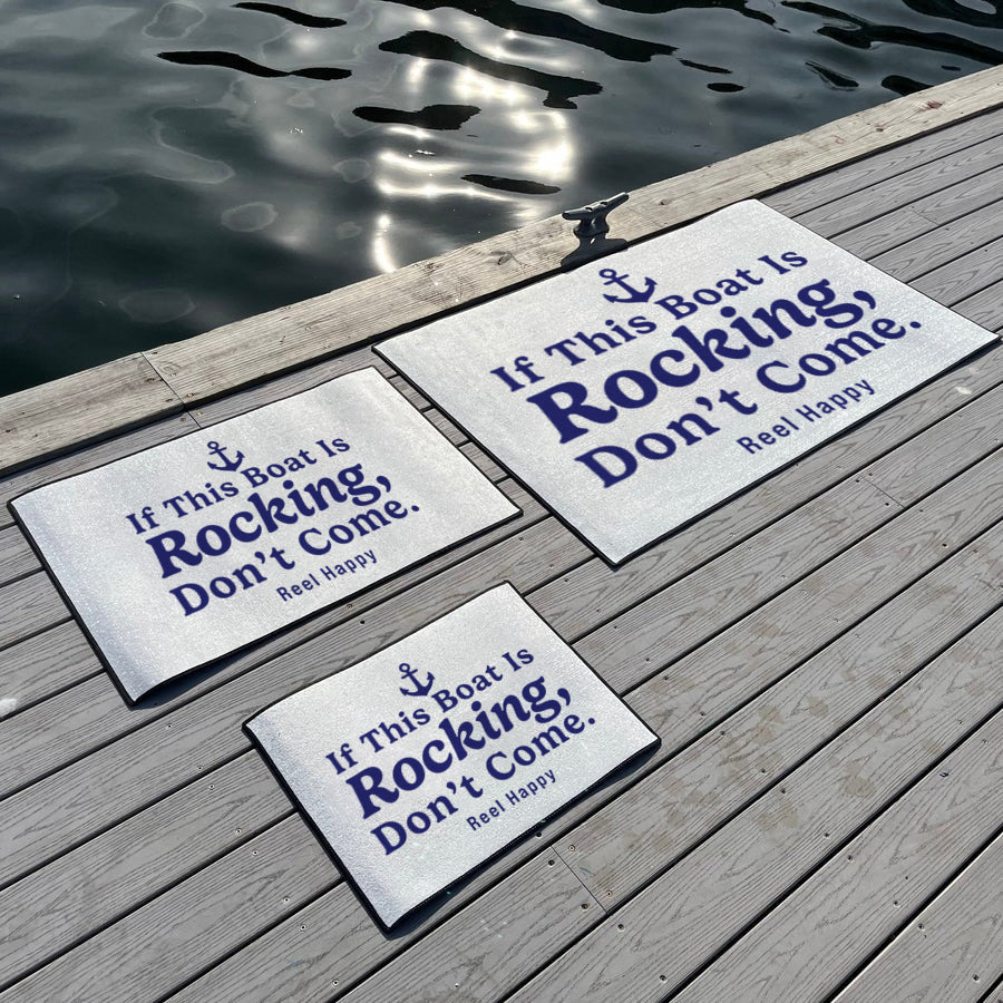 Custom This Boat Is Rocking Dock Mat